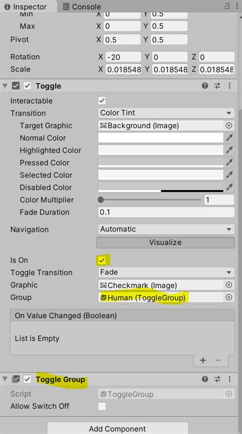 UnityToggle Groupで つあるToggleのうち一つを選択しその値を受け取る方法