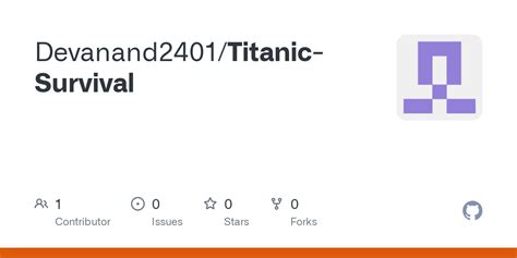 GitHub Devanand Titanic Survival