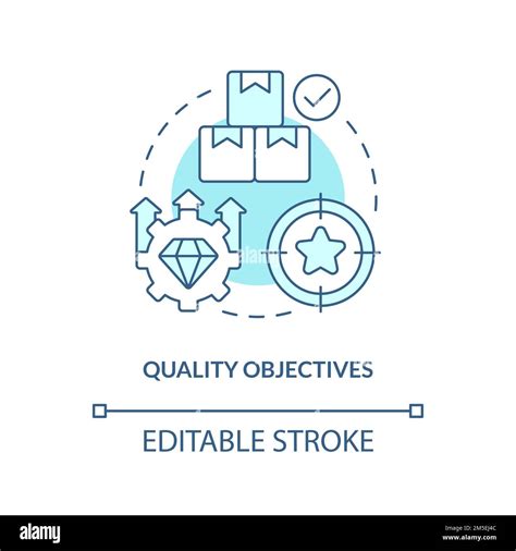 Quality Objectives Turquoise Concept Icon Stock Vector Image And Art Alamy