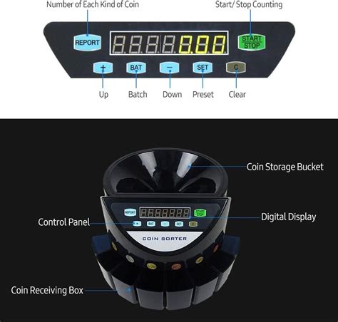 Coin Counterelectronic Coin Counter Sorter Euro 300 Coins Mini Digital Auto Counting Machine