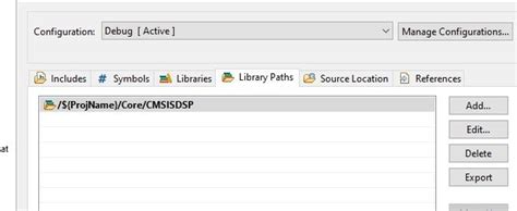 how to get stm32cubemx to include dsp header files page 2
