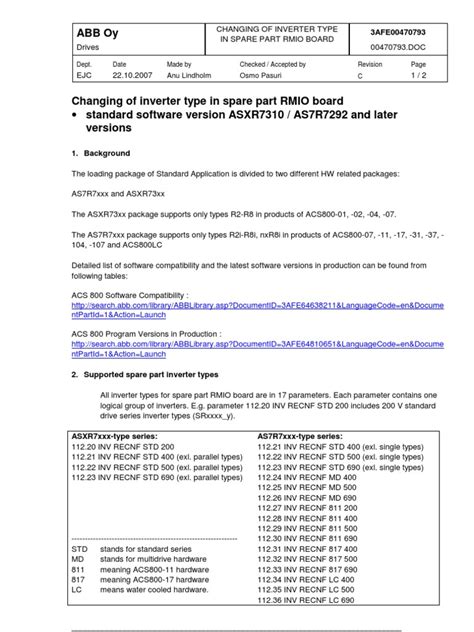Acs 800 Pdf Parameter Computer Programming Power Inverter