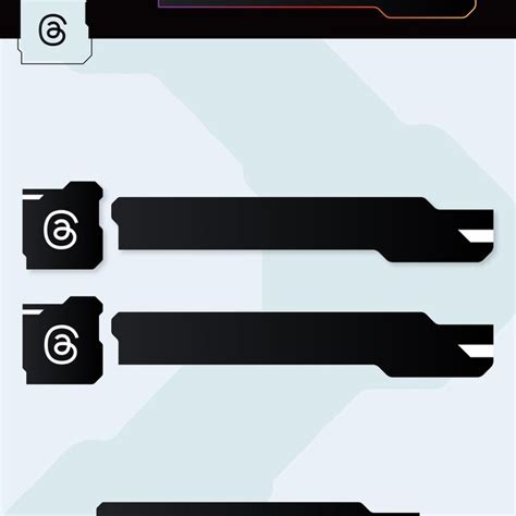 스레드 소셜 미디어 버튼 아이콘 프리미엄 벡터