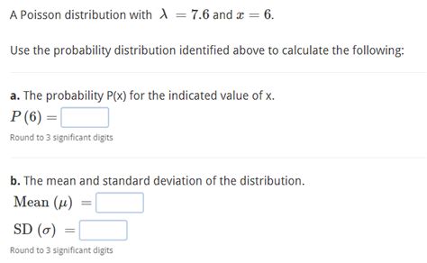 solved a poisson distribution with lambda 7 6 ﻿and