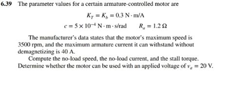 Solved 639 ﻿the Parameter Values For A Certain