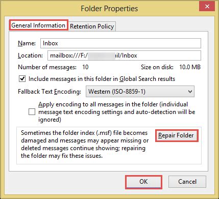 Thunderbird Unable To Open The Summary File For Inbox Fix Manually