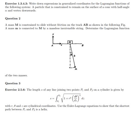 Solved Exercise Write Down Expressions In Chegg