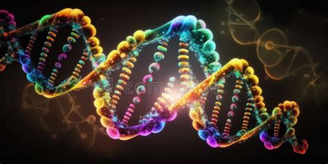Dna Molecule Double Helix In Colorful Stock Illustration Illustration Of Molecular Genome