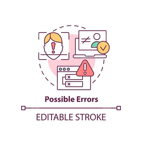 possible errors concept icon access drawing error vector access