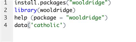 Solved 1 Install Packages Wooldridge 2 Chegg Com