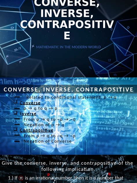 Converse Inverse Contrapositive Pdf