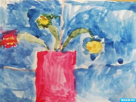 Конспект занятия по рисованию «Ваза с цветами 1 фото Воспитателям детских садов школьным