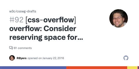 [css overflow] overflow consider reserving space for scrollbars with some property · issue 92