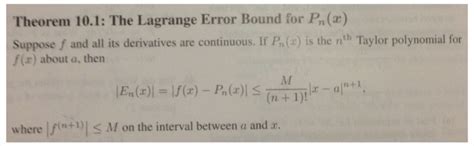 solved in exercises 1 8 use theorem 10 1 to find a bound