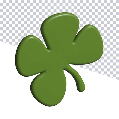 Premium Psd 3d Clover Leaf Icon