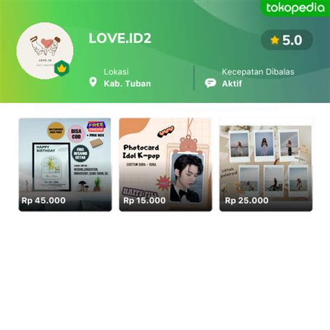 Toko Love Id2 Online Produk Lengkap And Harga Terbaik Tokopedia