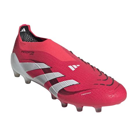 Adidas Predator Elite Laceless Ag Soccer Cleats Lucid Redwhiteblack