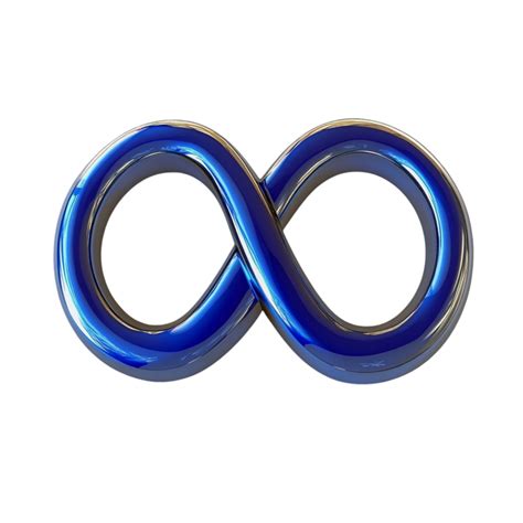 Metallic Blue Infinity Loop With A Glossy And Reflective Surface 57006662 Png