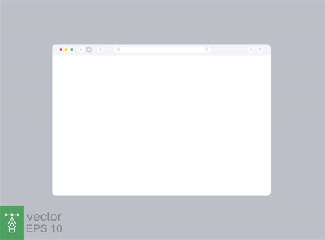 browser mockup for website empty browser window in flat style vector