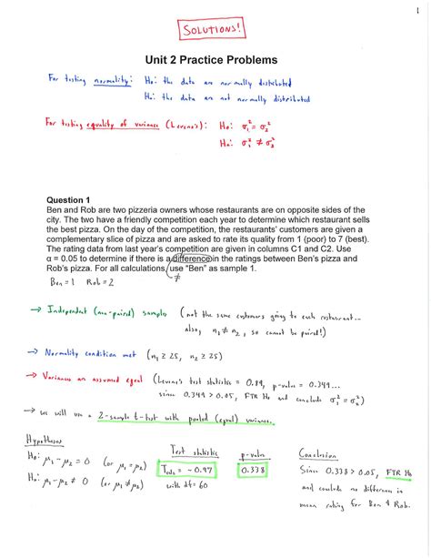 Unit 2 Practice Problems [ Solutions] Unit 2 Practice Problems Ft All Infiluhj Lia An Th M