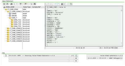 Sap Abap Central Debugger Script To Generate Value Statements For