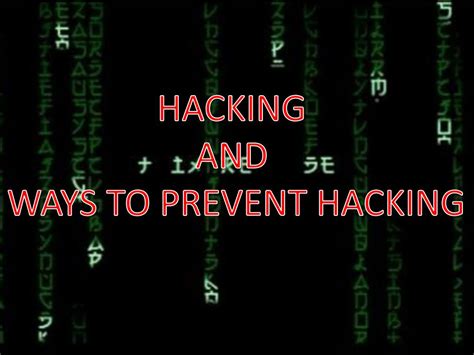 Ppt Hacking And Ways To Prevent Hacking Powerpoint Presentation Free Download Id