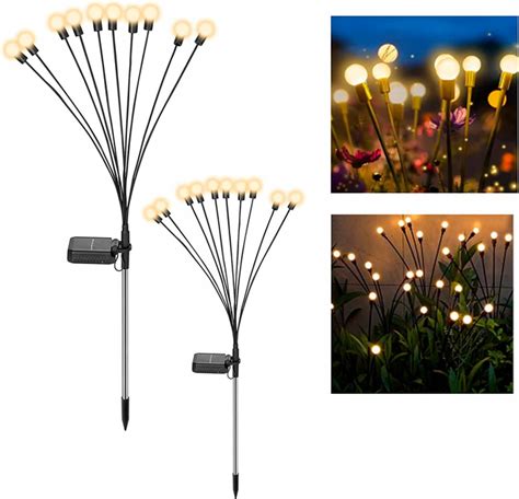 Садовий світильник на сонячних батареях 70 см 10 світлодіодів комплект 2 шт заряджається