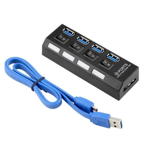 Portable Micro USB HUB 3 0 Super Speed 5Gbps 4 Ports Mini USB 3 0 HUB With Separete Switch