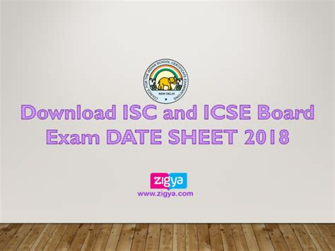 Download Isc And Icse Board Exam Date Sheet