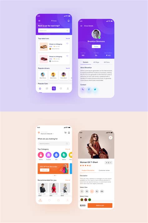 mobile app ui kit design masterbundles