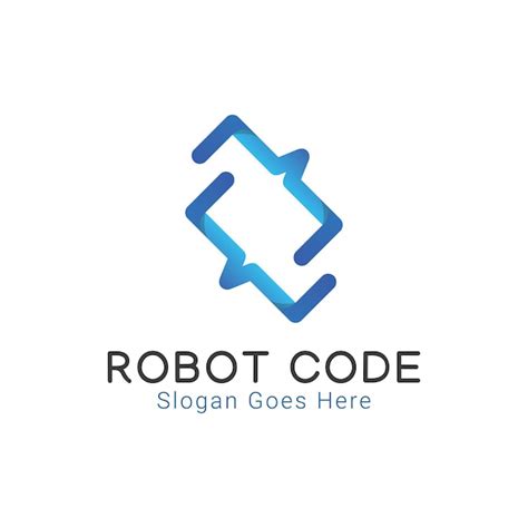 Premium Vector Modern Robot Code Logo Design Ai Tech Logo Computer