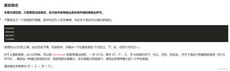 【蓝桥杯】迷宫问题 深度优先搜索解决 Csdn博客