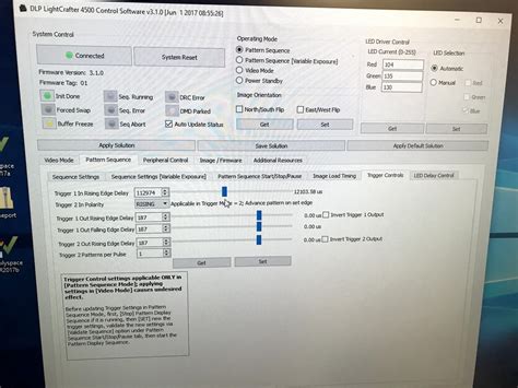 Dlp4500 Led Light Background Pattern Sequence Mode Between The Trigger Signal Dlp Products