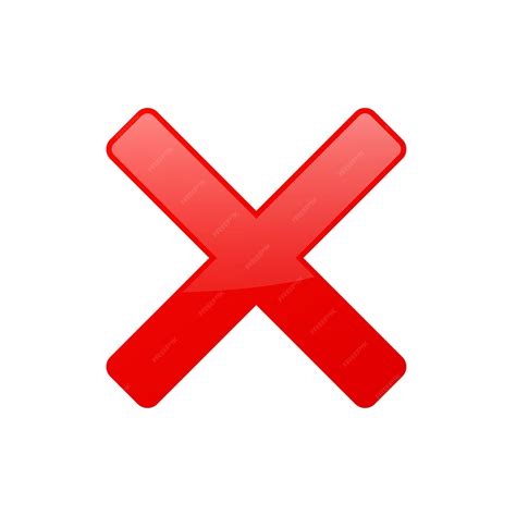 Premium Vector Red Cross Check Mark Rejection And No Voting Symbol And Wrong Vector Action