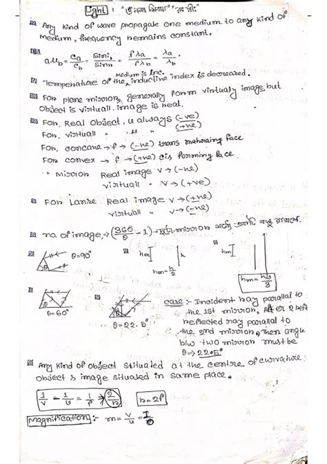 Light Chapter Physics Class12 All Ncert Based Notes Physics Stuvia US
