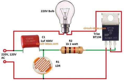 Simple Day Night Activated Switch Circuit Using A Triac And Ldr Circuit Ideas For You