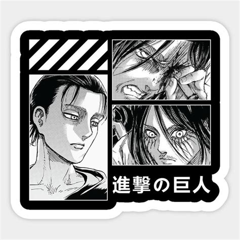 Attack On Titan Eren Yeager Sticker Attack On Titan Eren Yeager