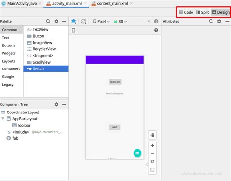 Il File Di Layout Activity Main Xml In Android Studio Andrea Minini