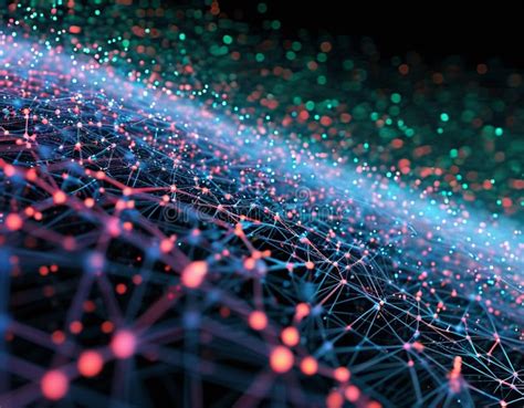 The Structure Of The Network Connection Of Points And Lines Data Technology Digital Background