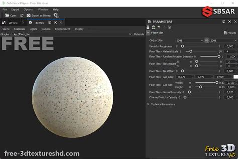 Beige Ceramic Floor Tiles Terrazzo Pbr Texture Substance Free