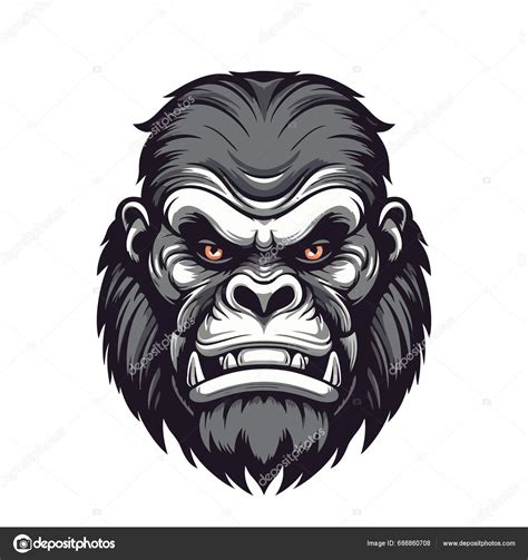 Gorilla Face Illustration