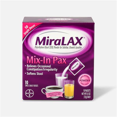 Fsa Eligible Miralax Laxative Powder For Solution 10 Ct Fsa Store