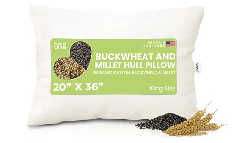 Buckwheat Hull Pillow Organic Multi Grain Sleep Support Bean Products