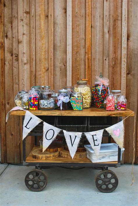 Candy Station With Love Sign