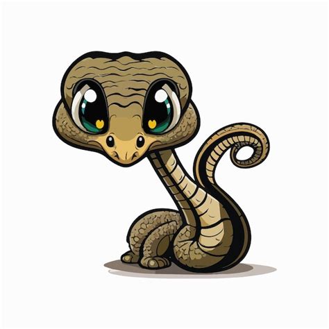 Premium Vector Vector Cute Viper Cartoon Style