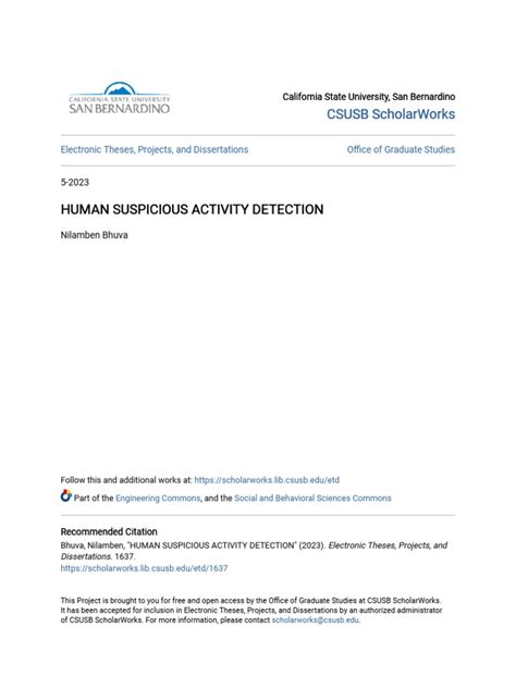 Human Suspicious Activity Detection Download Free Pdf Deep Learning