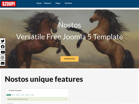 Free Joomla 5 Template Nostos By Szoupi Responsive Versatile And