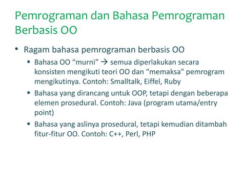 PPT Konsep Berbasis Object Object Oriented Concept PowerPoint