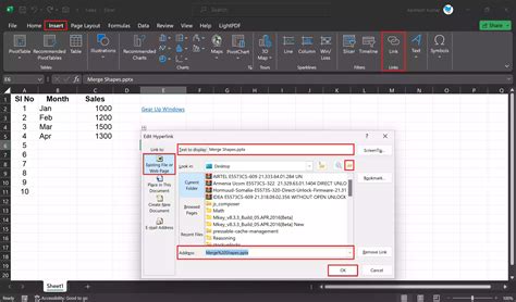 Insert Hyperlinks In Microsoft Excel Printable Forms Free Online