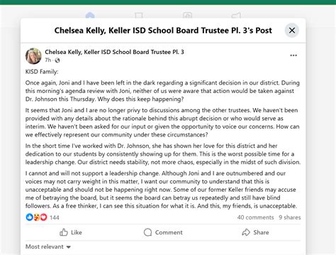 Keller Isd Considers Future Of Leadership Amid Possible Split Nbc 5